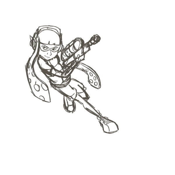 Splatoon Sketch – NormGrock – Illustrator